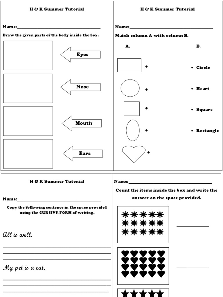 Example Exams For Grade 1 | PDF | Languages | Language Arts & Discipline