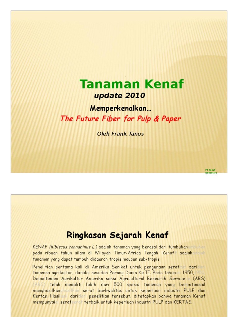 Kenaf Presentation Indonesia | PDF