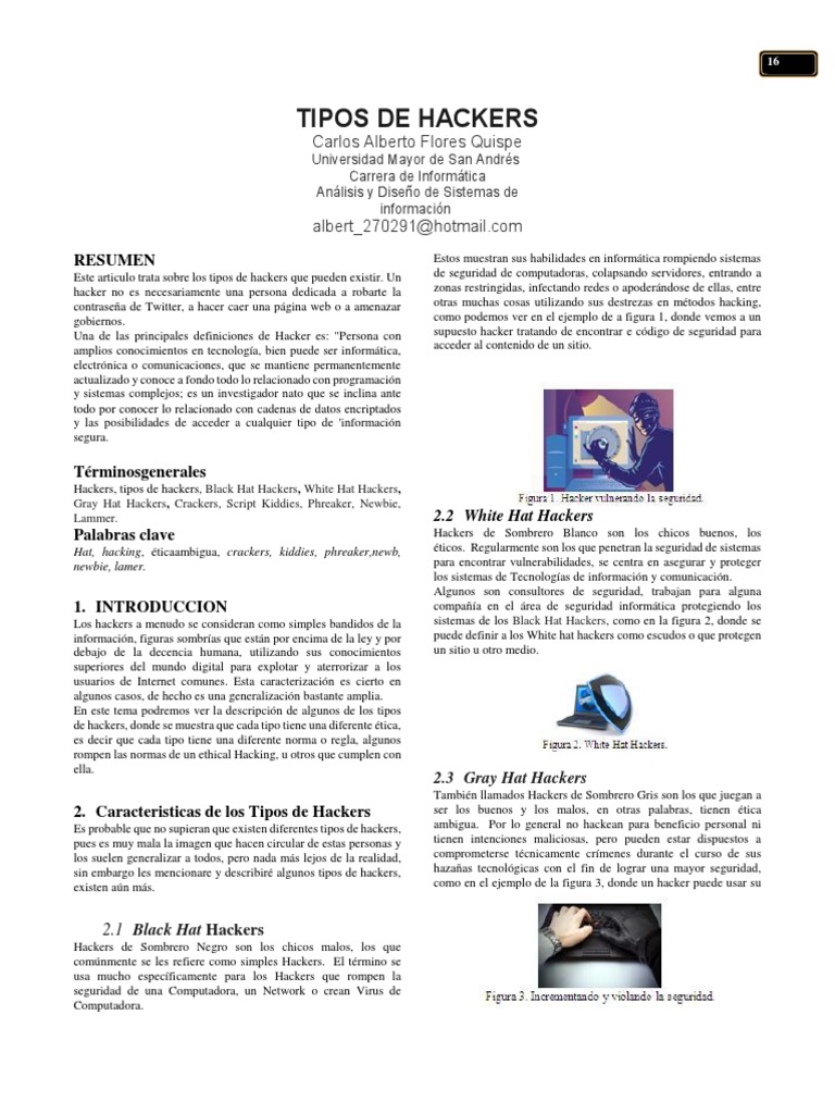 Tipos de Hackers | PDF | Hacker de seguridad | La seguridad informática