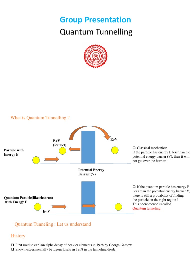 Group Presentation: Quantum Tunnelling | PDF | Quantum Tunnelling ...