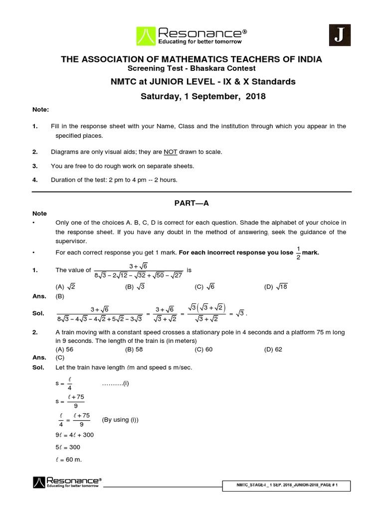 MATHEMATICS CONTEST FOR 9TH AND 10TH GRADE STUDENTS | PDF | Fraction ...