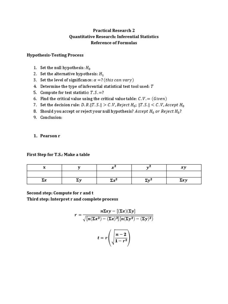 Practical Research 2 Quantitative Research: Inferential Statistics ...