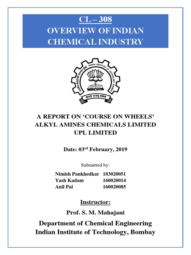 UPL Report | PDF | Amine | Catalysis