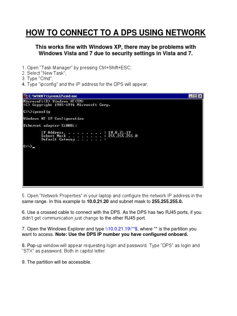 Connect to DPS via Network Guide | PDF | Games & Activities | Computers