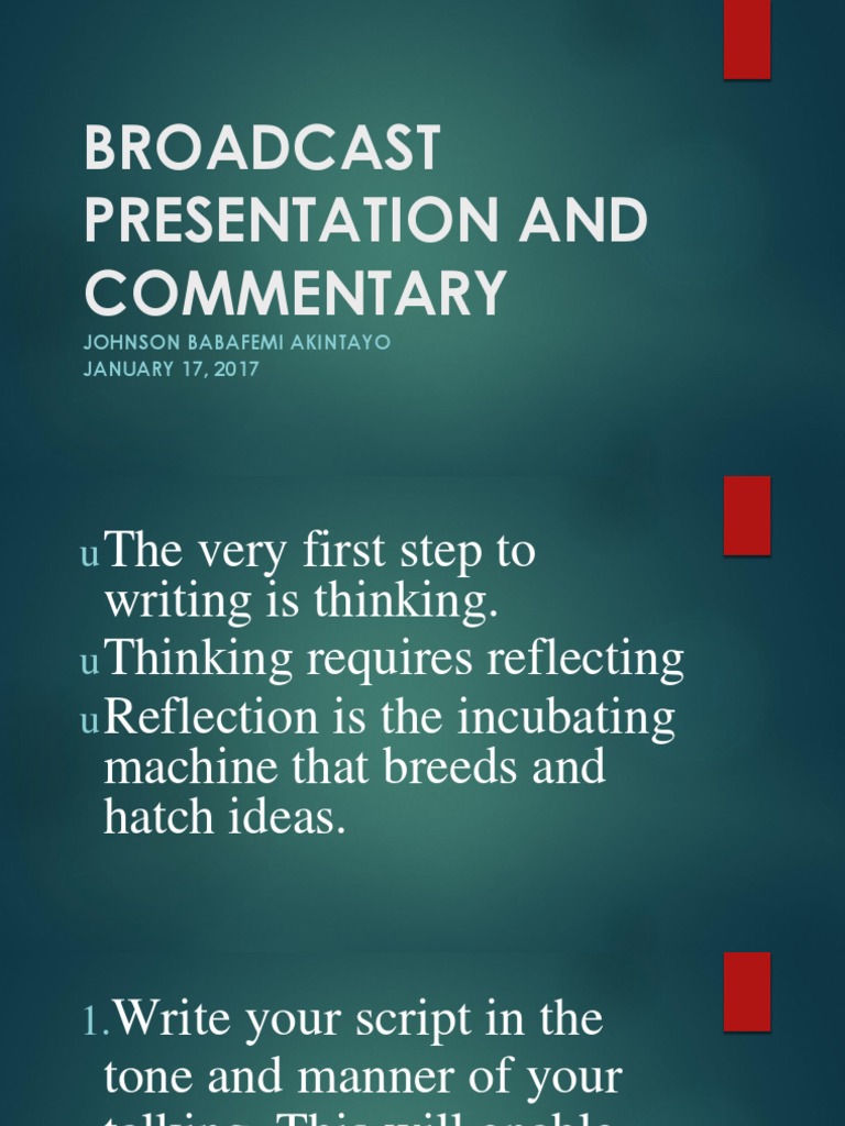 Writing Scripts For Presentation | PDF | Semiotics | Linguistic Typology