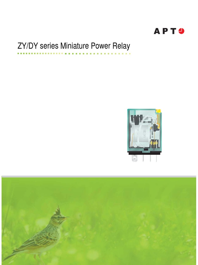 Miniature Power Relay Guide | PDF | Alternating Current | Relay