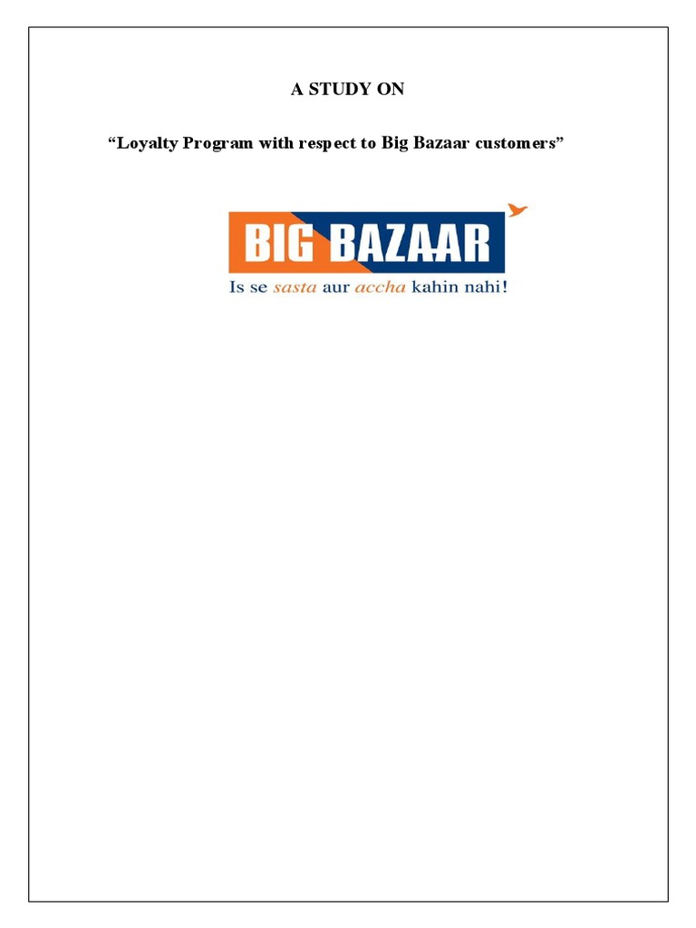 Big Bazaar | PDF | Loyalty Program | Retail