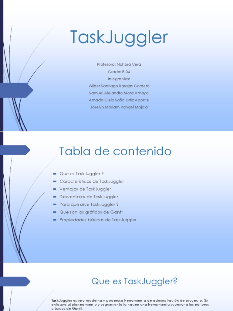 Guía de TaskJuggler para Estudiantes | PDF | Áreas de informática ...