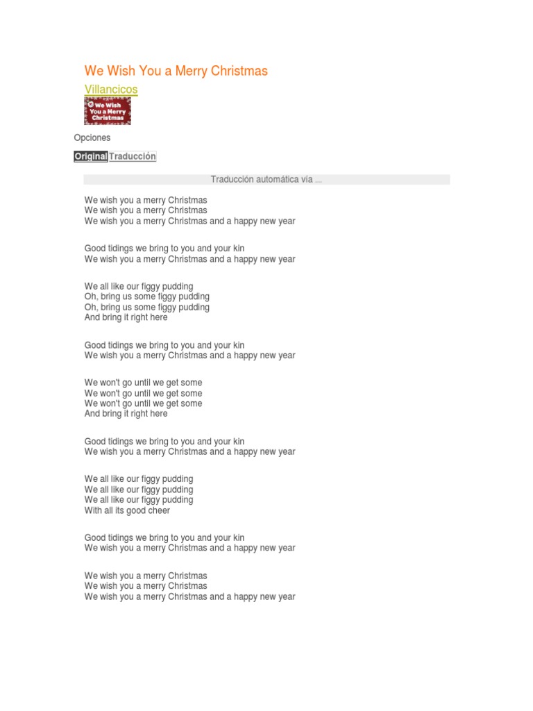Merry Christmas Song Lyrics | PDF