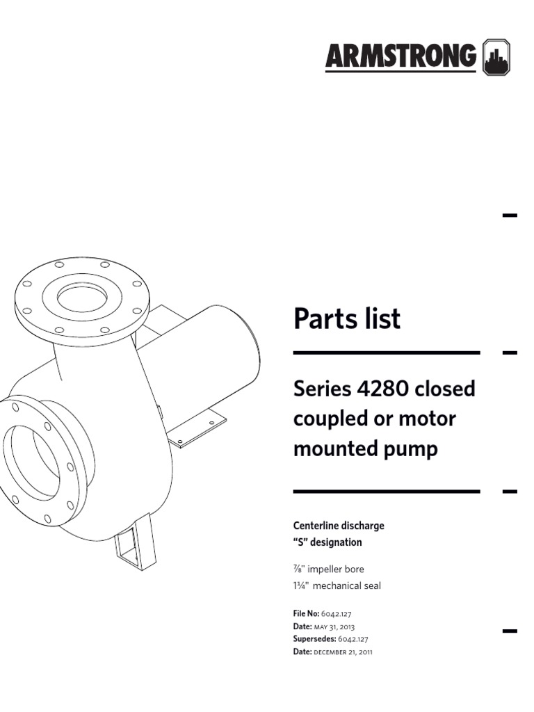 Part List Amstrong Pump | PDF | Pump | Chemical Engineering