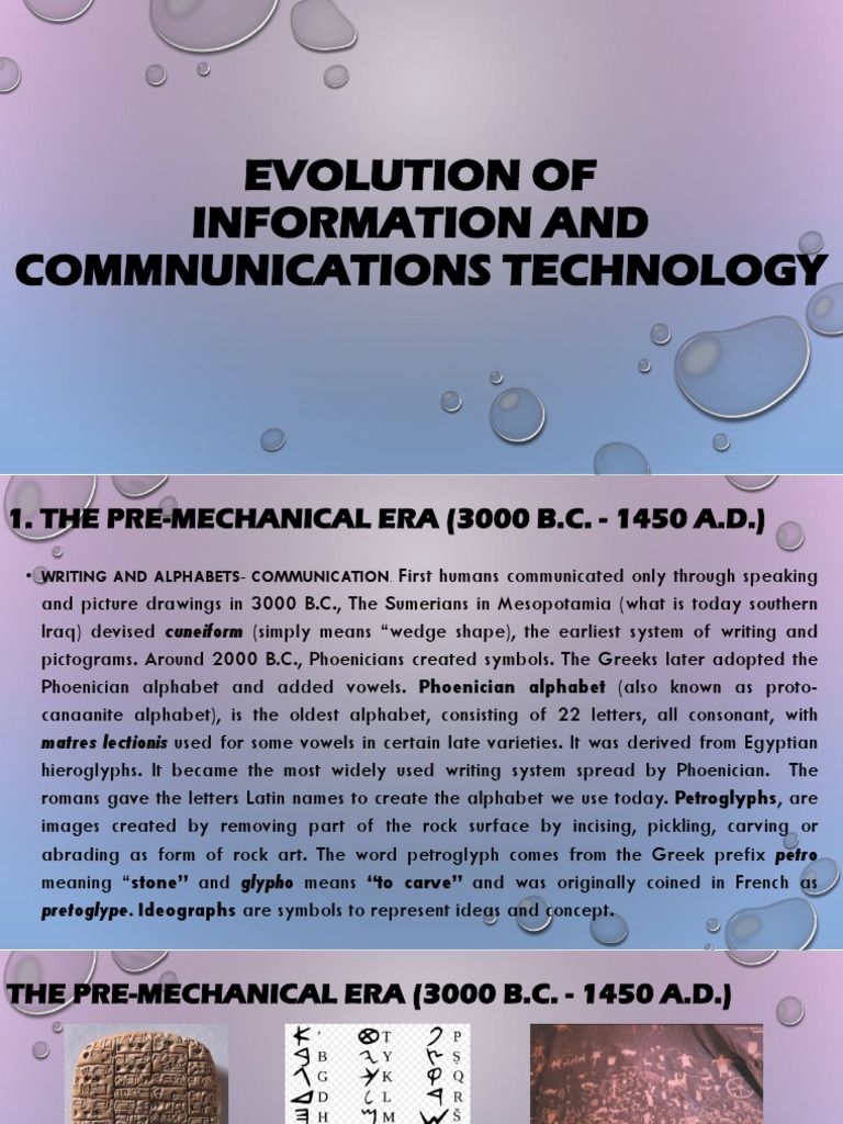 Evolution of Information and Commnunications Technology | PDF ...