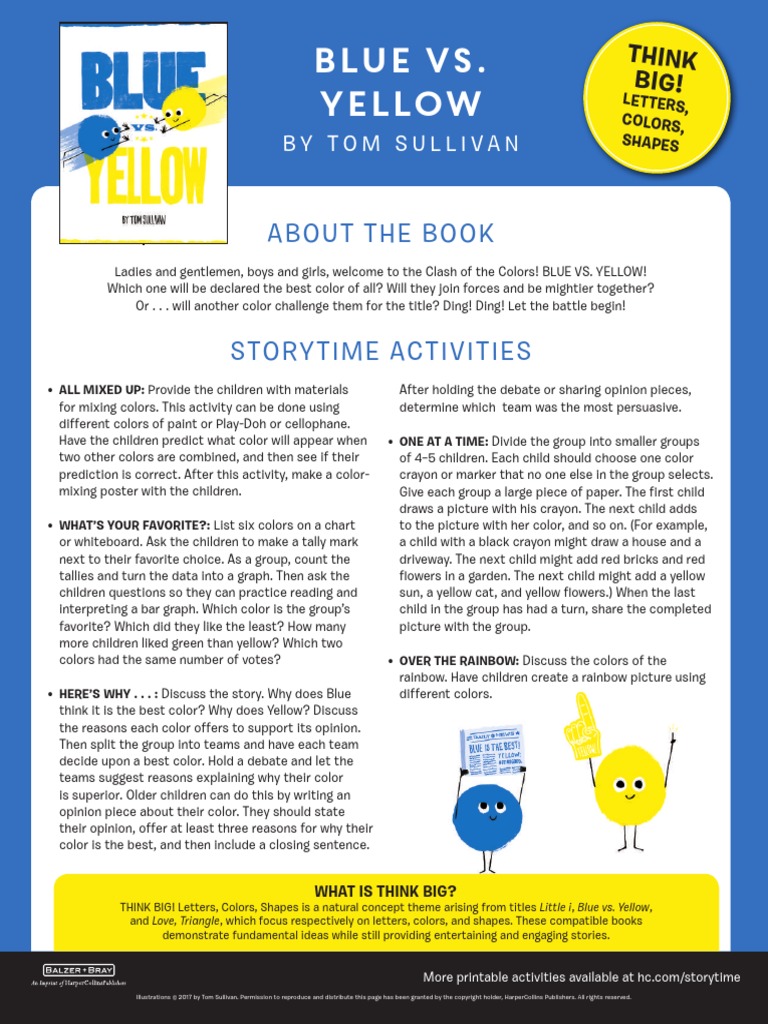Blue vs. Yellow: About The Book | Download Free PDF | Color