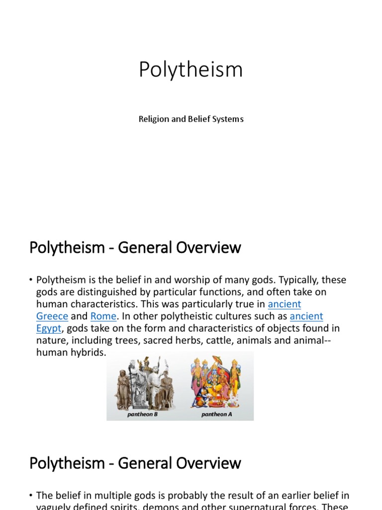 Polytheism: Religion and Belief Systems | PDF | Polytheism | Monotheism