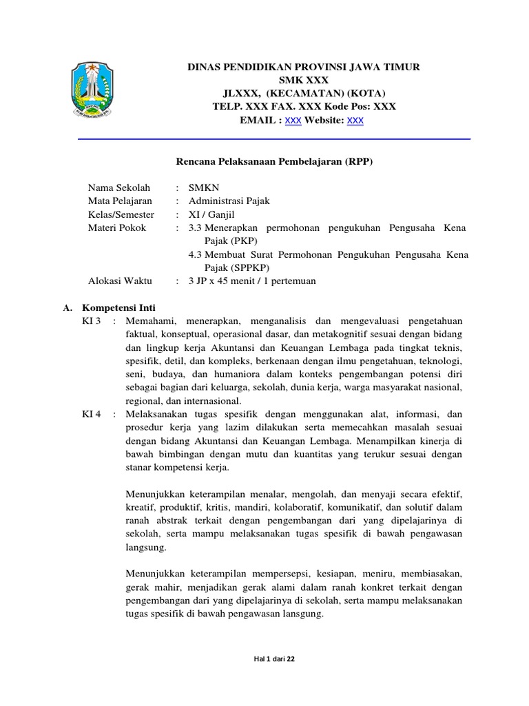 KD 3.3 Pajak 2017 NPPKP | PDF