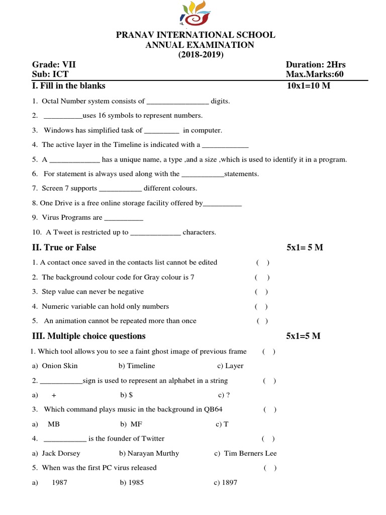 Question Paper Pavani | PDF | Computer Virus | Computing