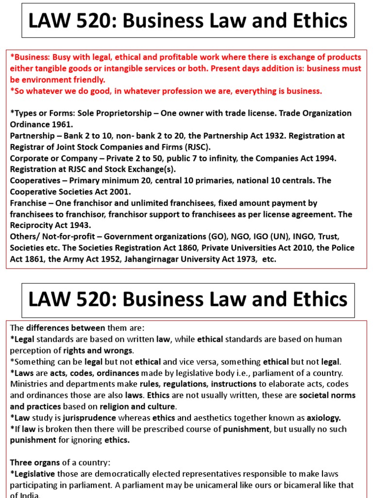 LAW 520: Business Law and Ethics | PDF | Franchising | Supreme Courts