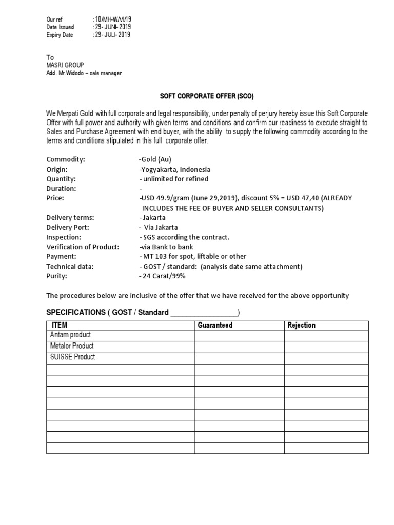 Fco Gold Masri Group | PDF | Financial Transaction | Sales