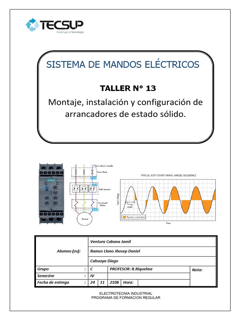 Montaje de Arrancadores de Estado Sólido | PDF | Electric Motor | Power ...