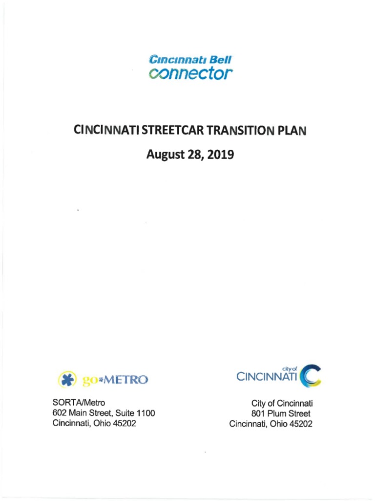 Cincinnati Streetcar Transition Plan | PDF