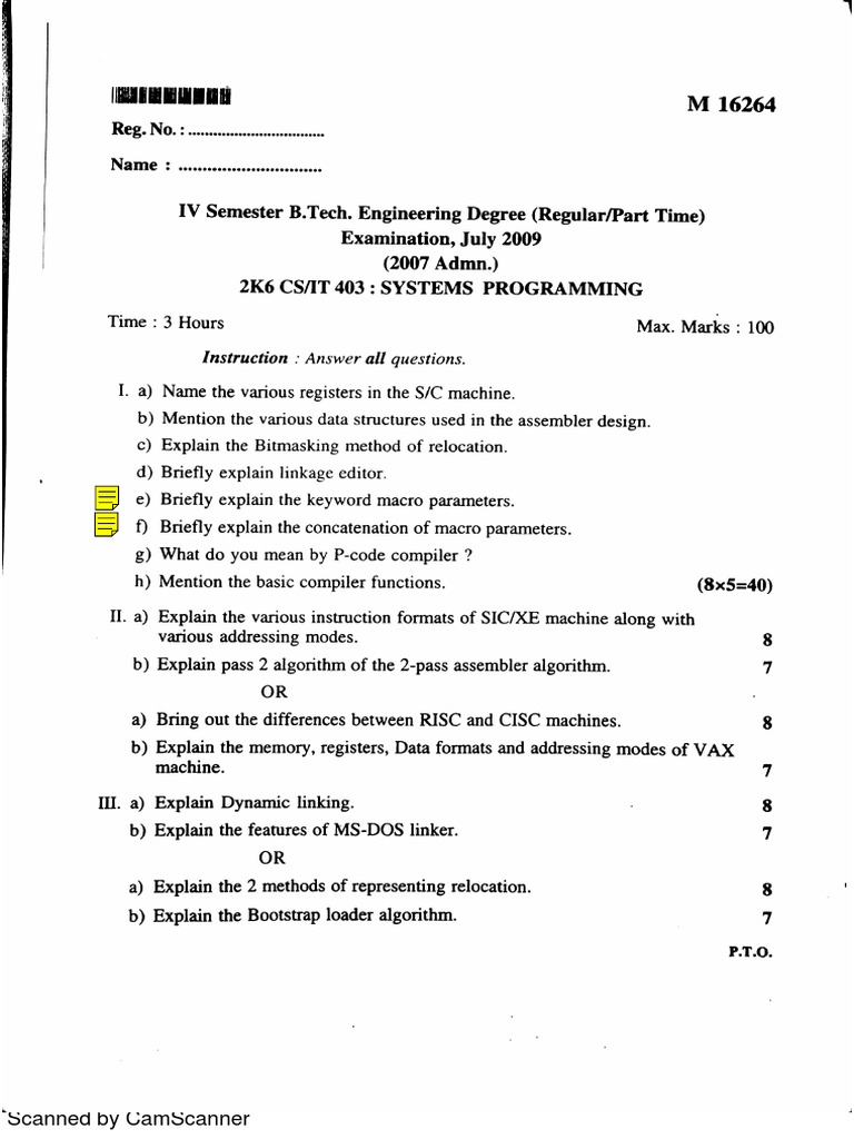 SP Question Paper | PDF