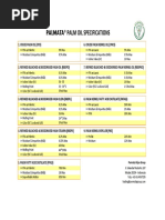 PORAM Standard Specification | PDF | Palm Oil | Liquids