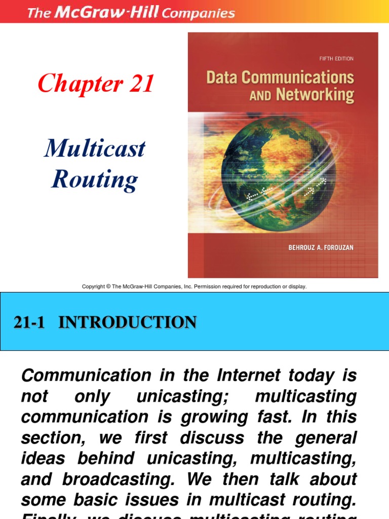 Chapter-21 Multicast Routing | PDF | Multicast | Routing