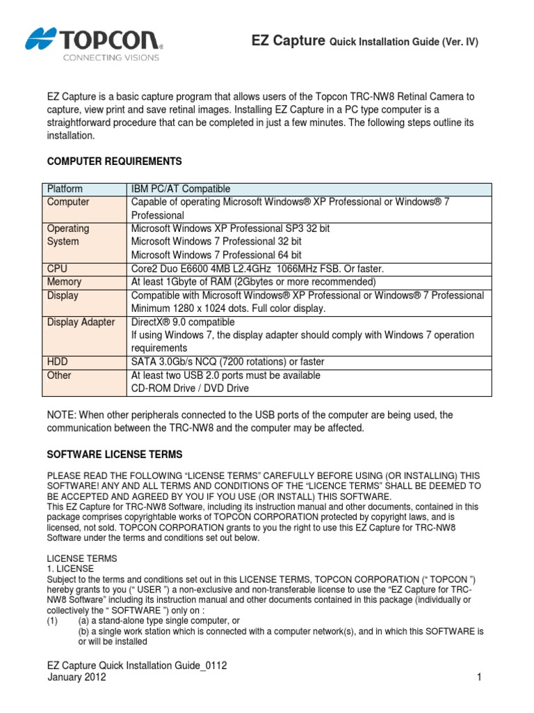 EZ Capture Quick Installation Guide - 0112 | PDF | Windows 7 ...