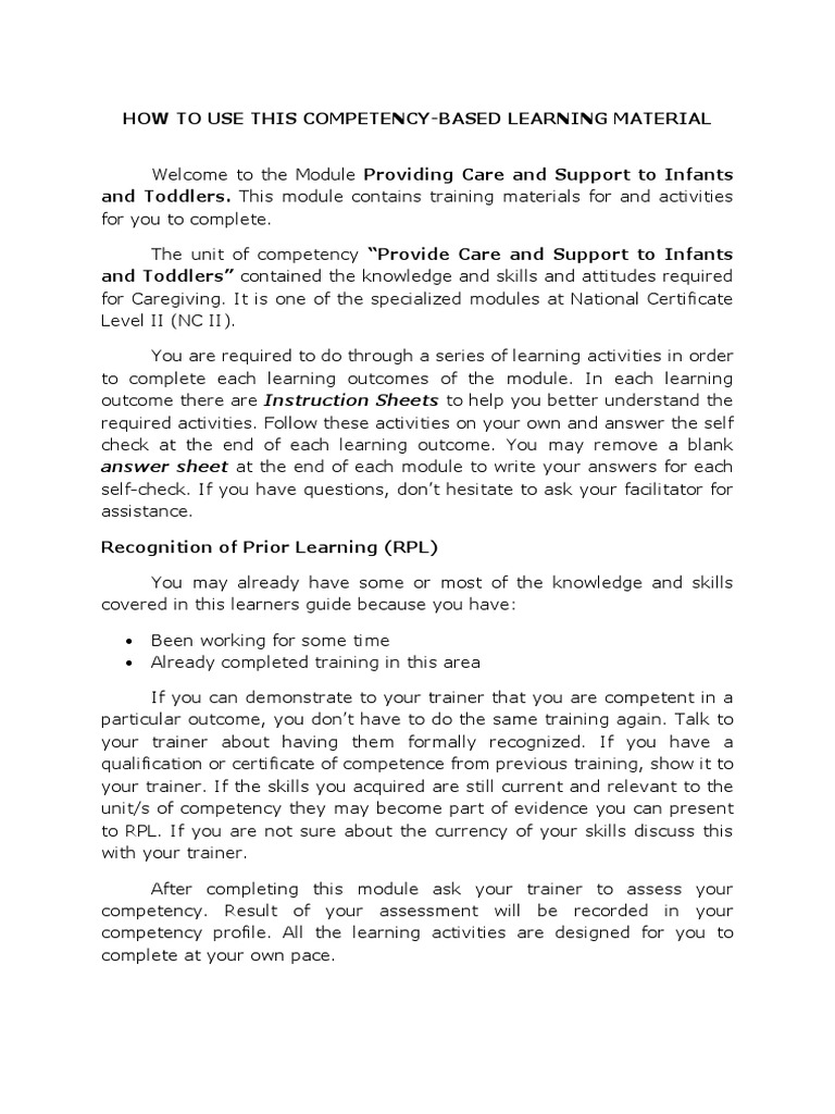 07a How To Use This Competency-Based Learning Material | PDF ...