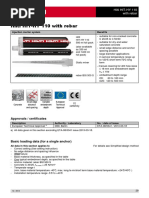 Table For Hilti HIT RE 500 With Rebar (Depth & Load) | PDF | Nature