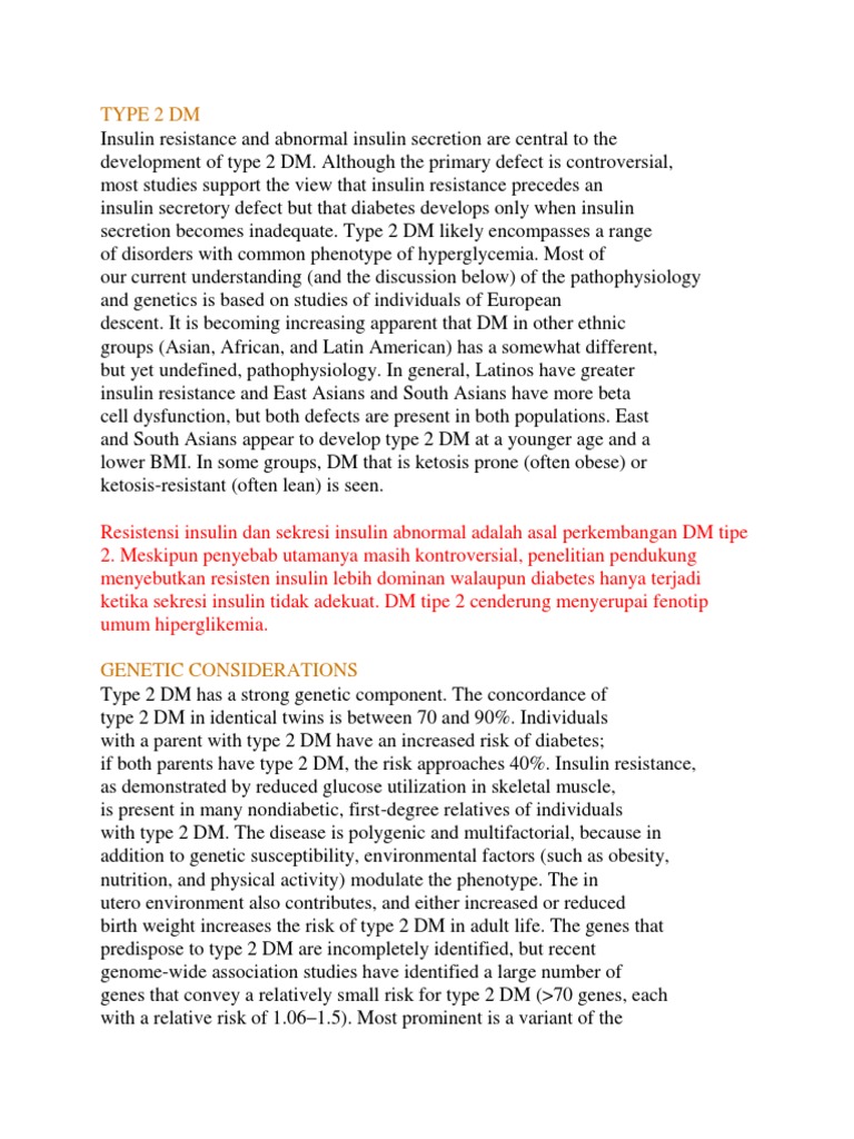 Type 2 DM Pathophysiology Explained | PDF | Insulin Resistance | Insulin
