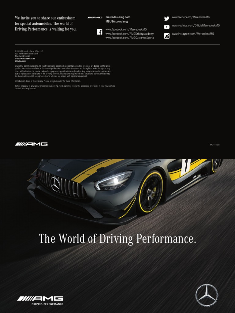 AMG Brochure PDF | PDF | Formula One | Motor Vehicle