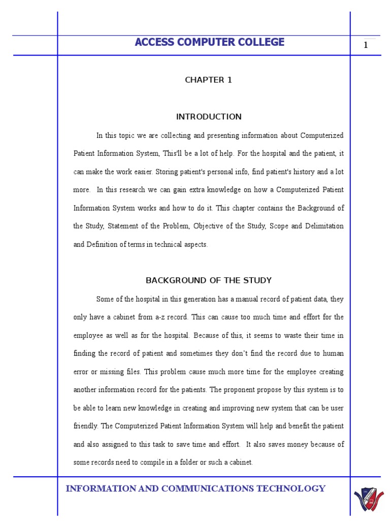 Computerized Patient Information System | PDF | Patient | Health Care
