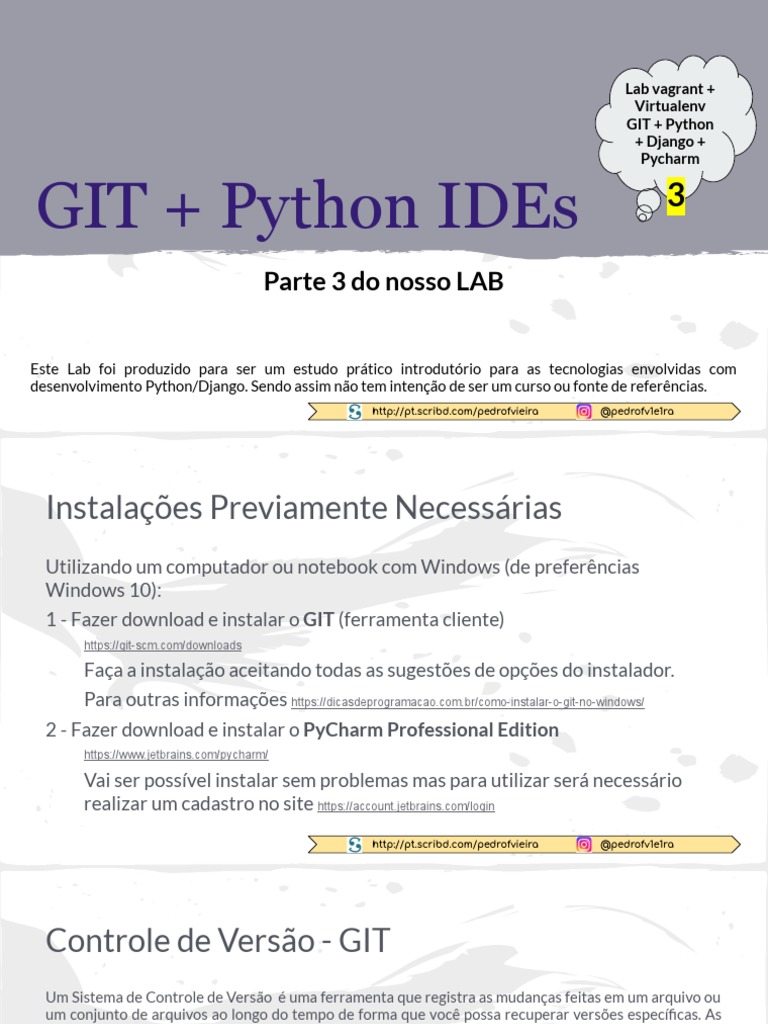 LAB Python-Django - Parte 3 - GIT + Python IDEs | PDF | Software de ...