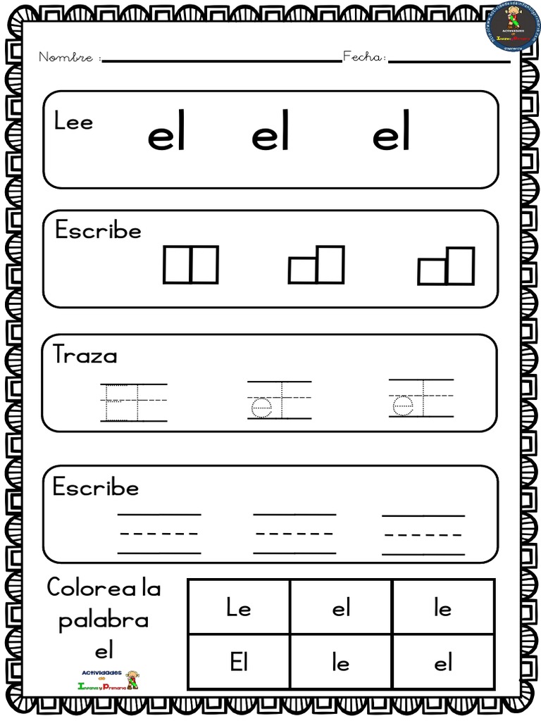 Actividades Palabras de Alta Frecuencia PDF | PDF