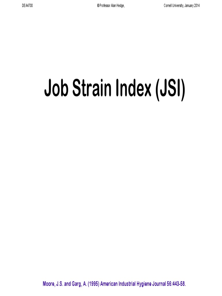 Job Strain Index | PDF | Anatomical Terms Of Motion