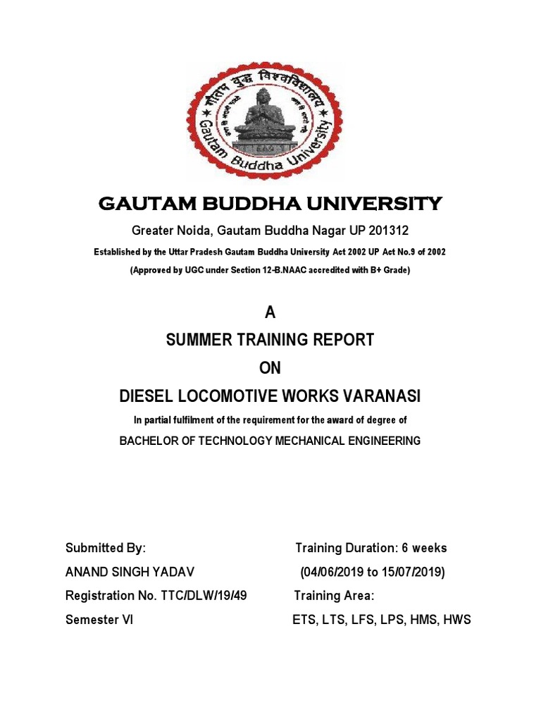 Report DLW Summer Training | PDF | Locomotives | Welding