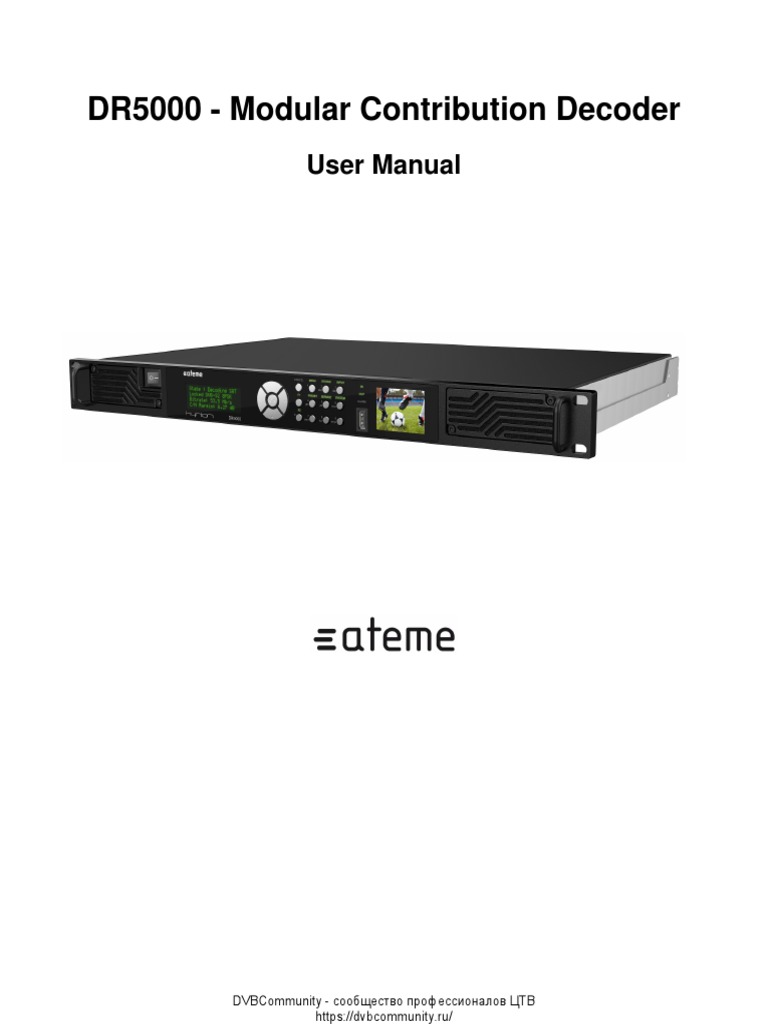 Manual Ateme Kyrion DR5000 | PDF | Trademark | Electrical Connector