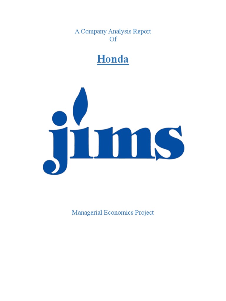 Honda: A Company Analysis Report of | PDF | Honda | Hybrid Electric Vehicle