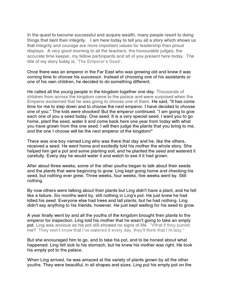 The Emperors Seed | PDF