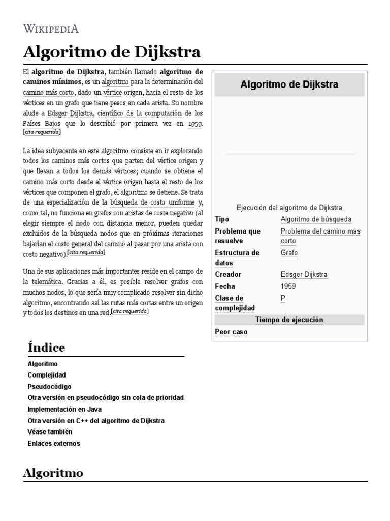 Algoritmo de Dijkstra | PDF | Áreas de informática | Informática teórica
