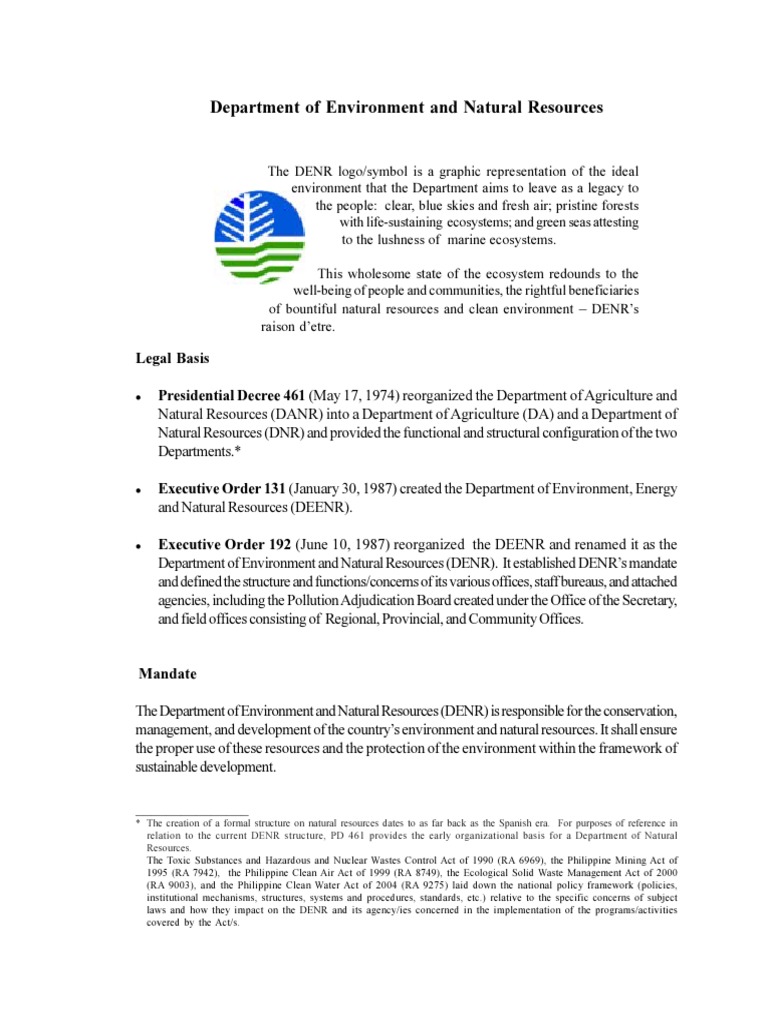 DENR | PDF | Environmental Protection | Sustainability