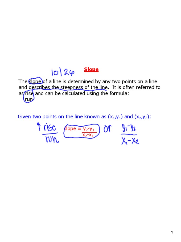 1-Notes 10 26 | PDF | Slope | Algebra
