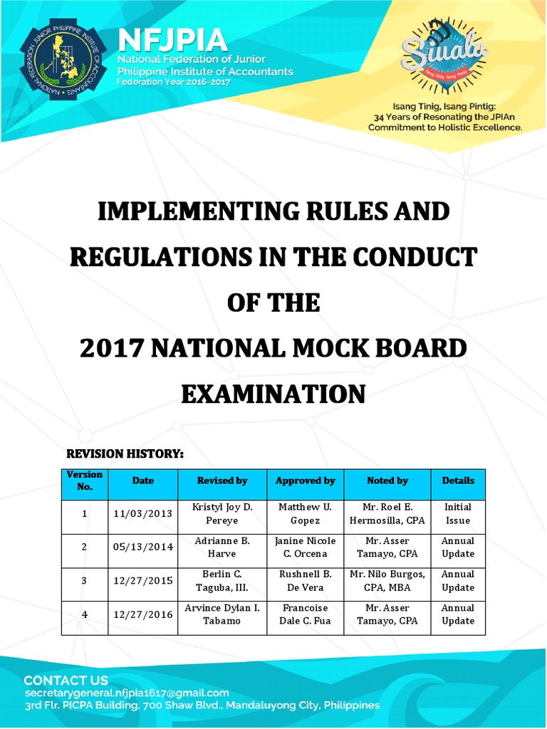 NFJPIA1617 - IRR - 2017 National Mock Board Examination | PDF ...
