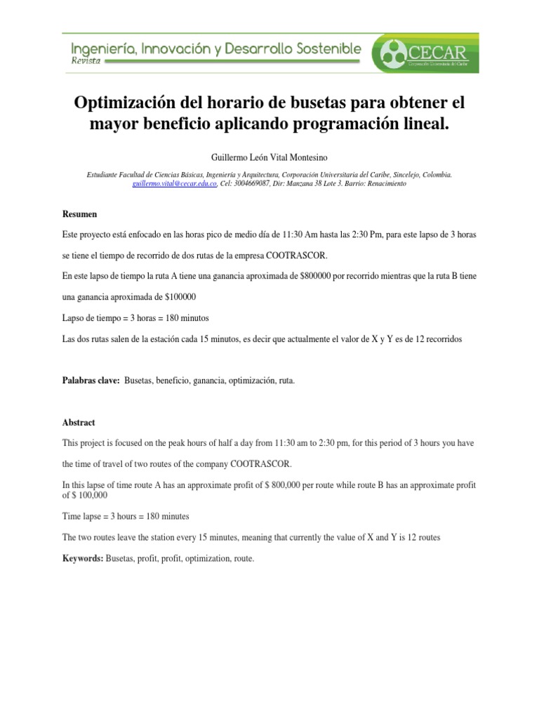 Proyecto Ido | PDF | Programación lineal | Función (Matemáticas)