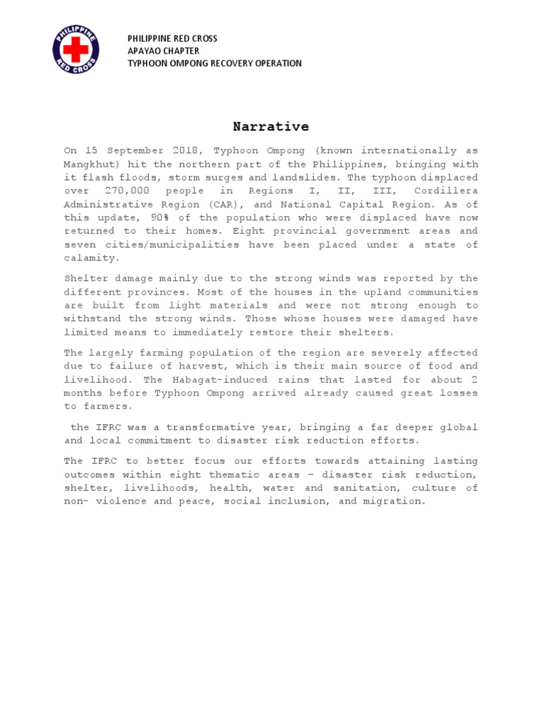 Project Narrative Report | Typhoon | Tropics