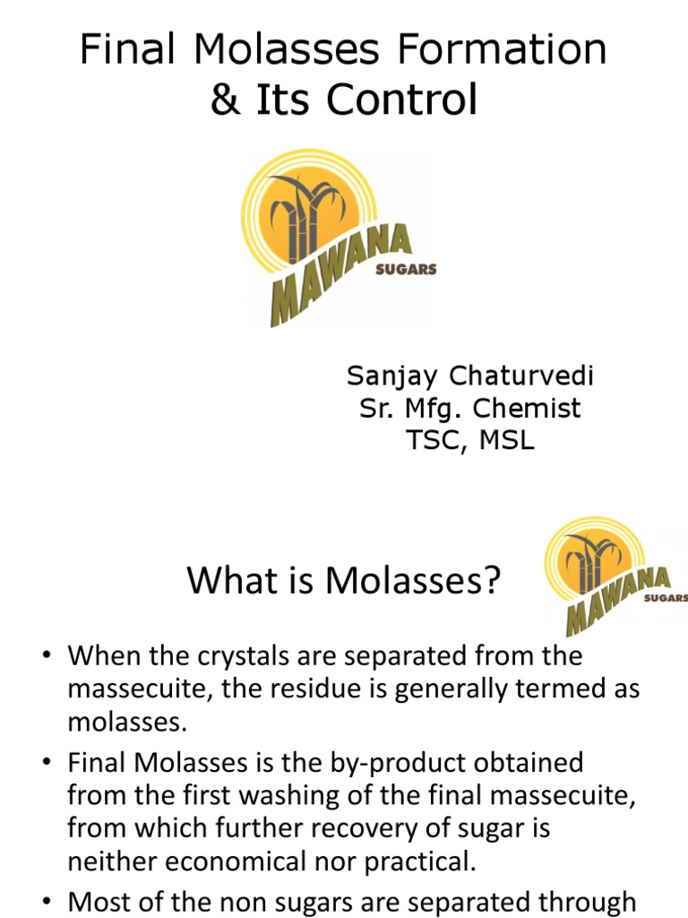 Final Molasses Formation Control Guide | PDF | Sugarcane | Sucrose