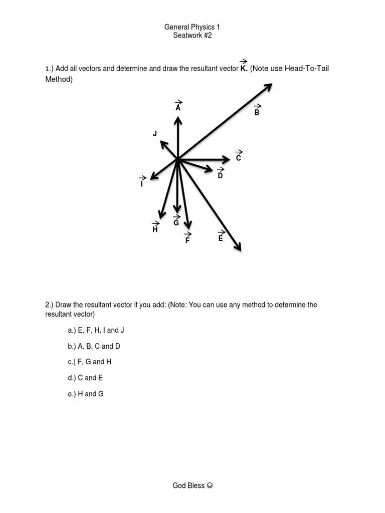 Seatwork Vector Addition | PDF | Teaching Mathematics