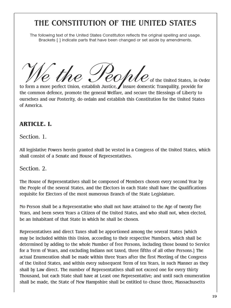 US Constitution | PDF | U.S. State | United States Constitution
