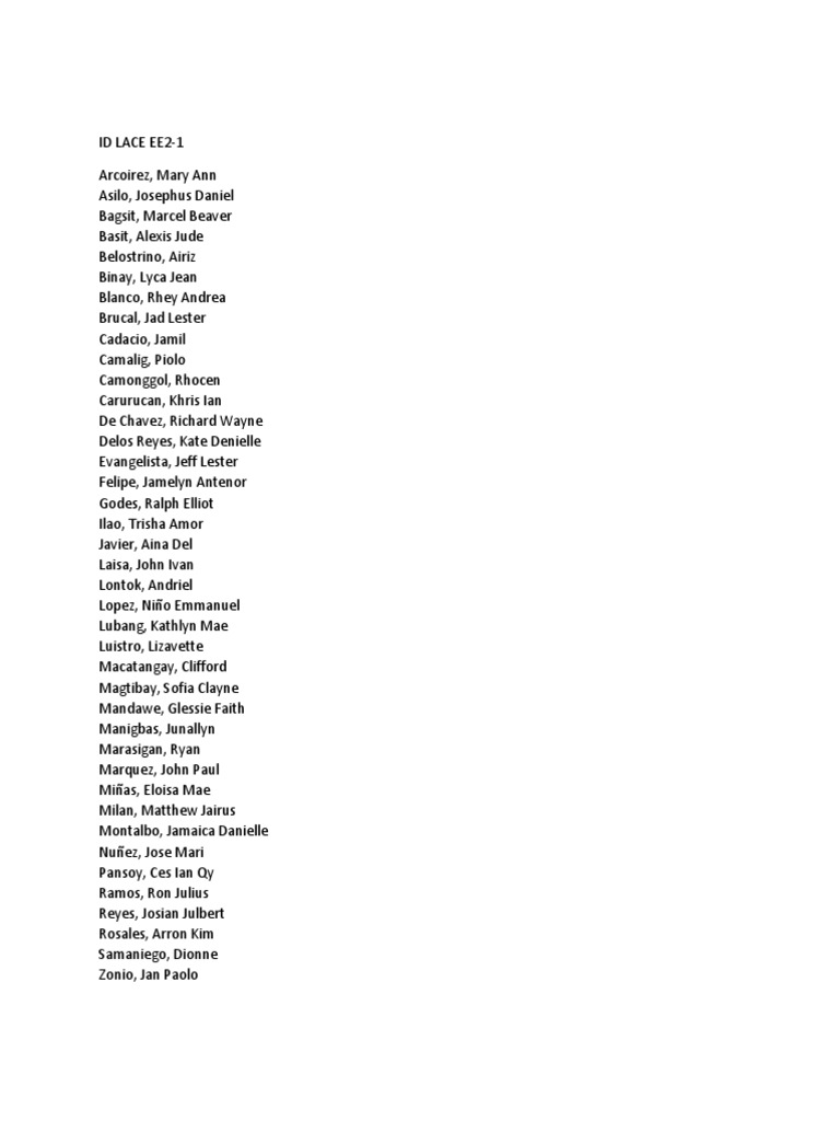 Id Lace Ee2 1 | PDF