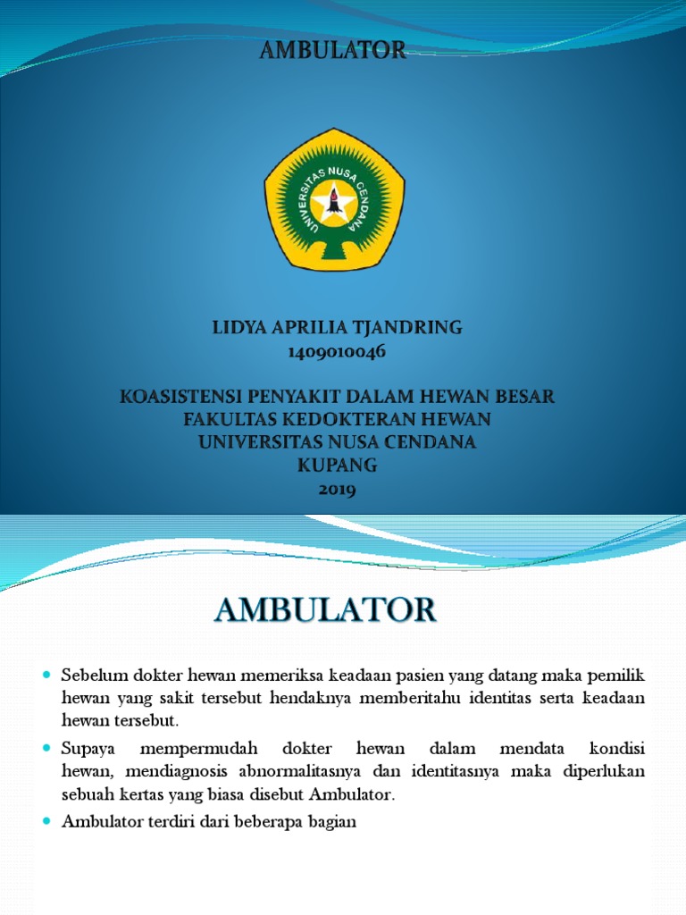 AMBULATOR | PDF | Kesehatan Holistik
